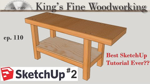 ep 109 - Learn Sketchup Lesson 2 Roubo Woodworking Bench, Best Tutorial ...